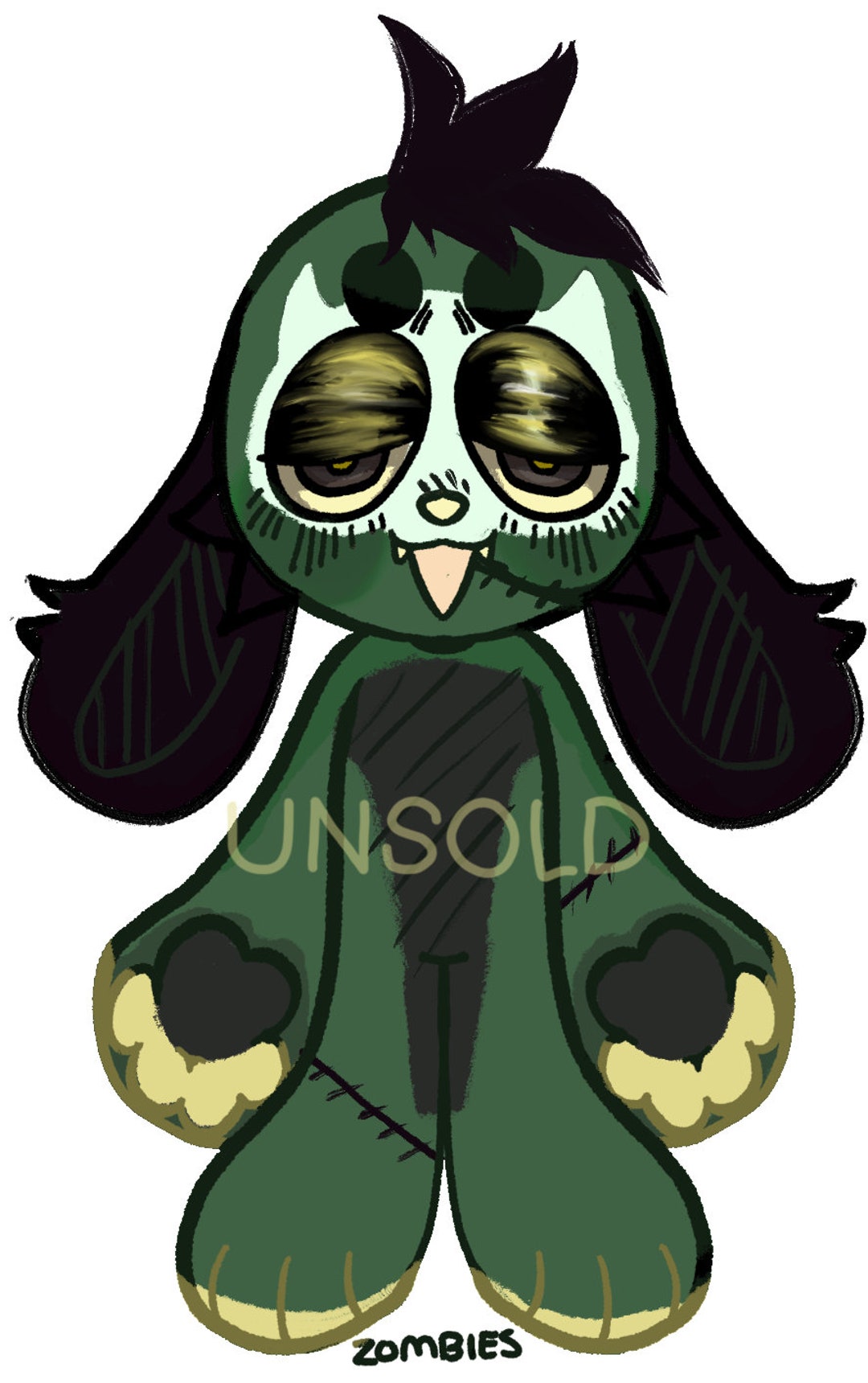 Zombie Furry Fursona Adoptable Hand Made NO AI - Etsy