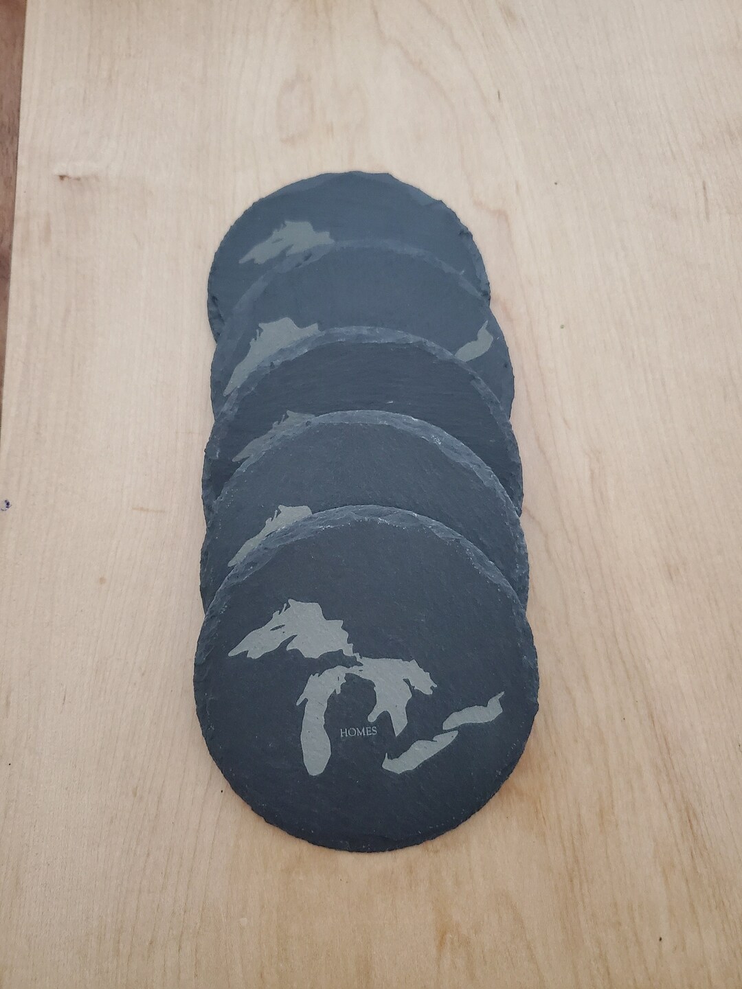 Great Lakes Gift Set- Great Lakes Slate Coasters-homes Coasters-pack of ...