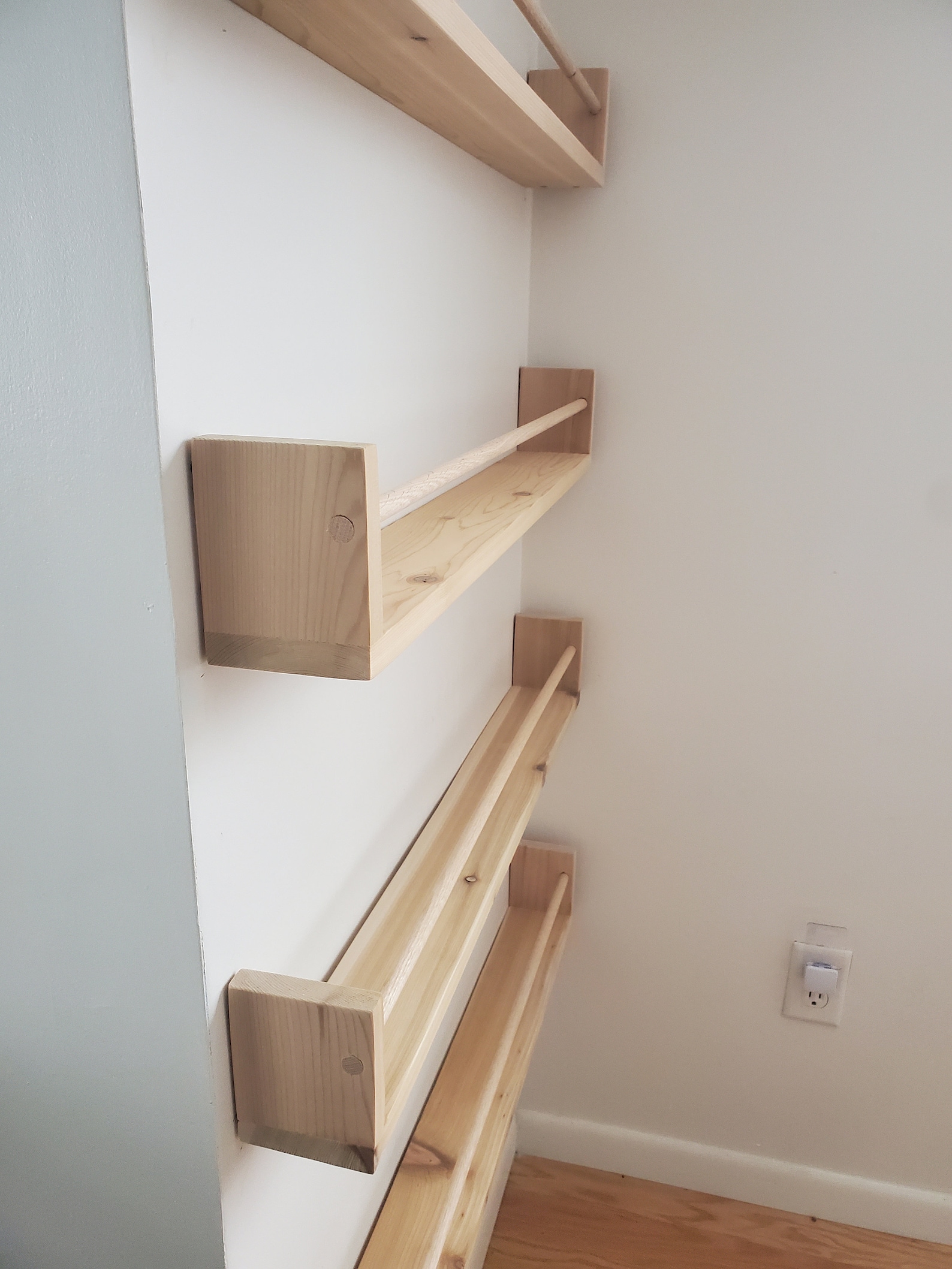 Nursery Bookshelf Natural Cedar "flip-able" Shelves(custom Sizing ...