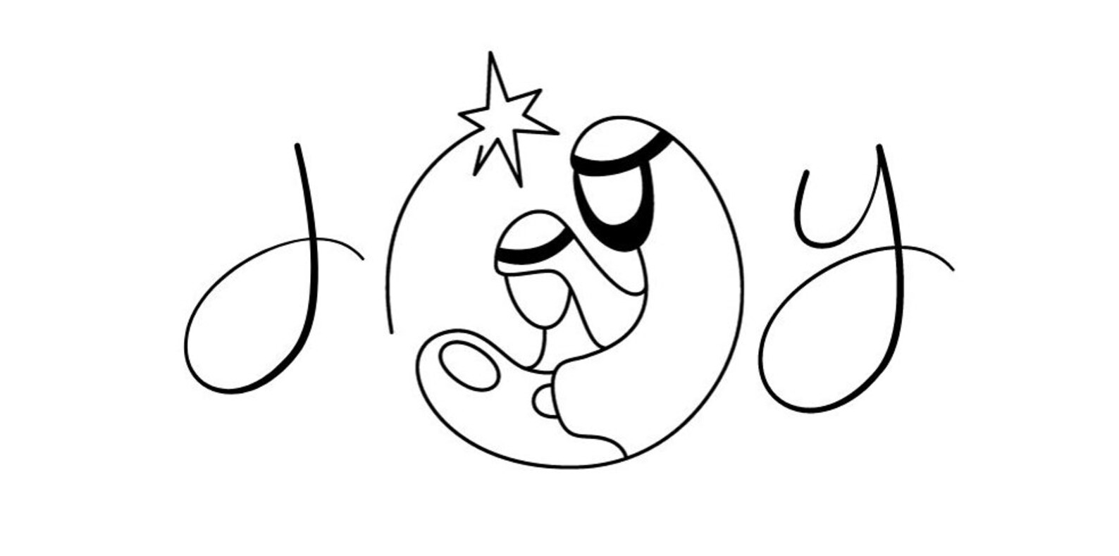 Joy Nativity SVG Joy SVG Nativity SVG Baby Jesus Christmas - Etsy