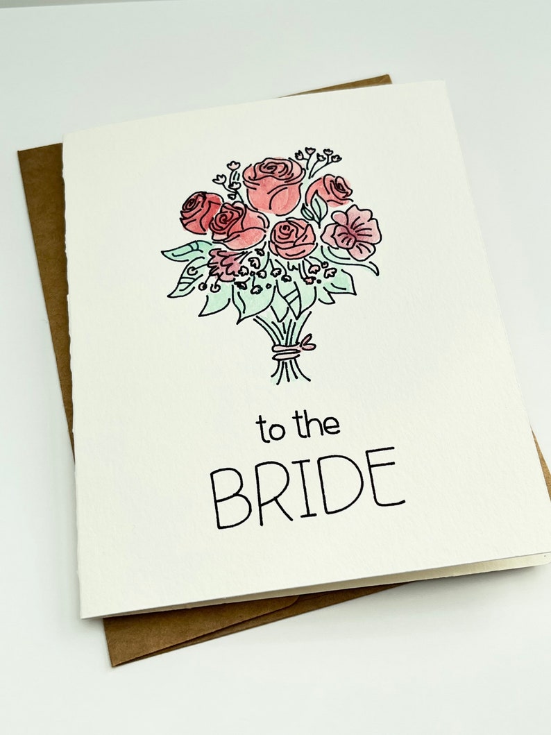 Bridal Shower Card Wedding Shower Card to the Bride - Etsy