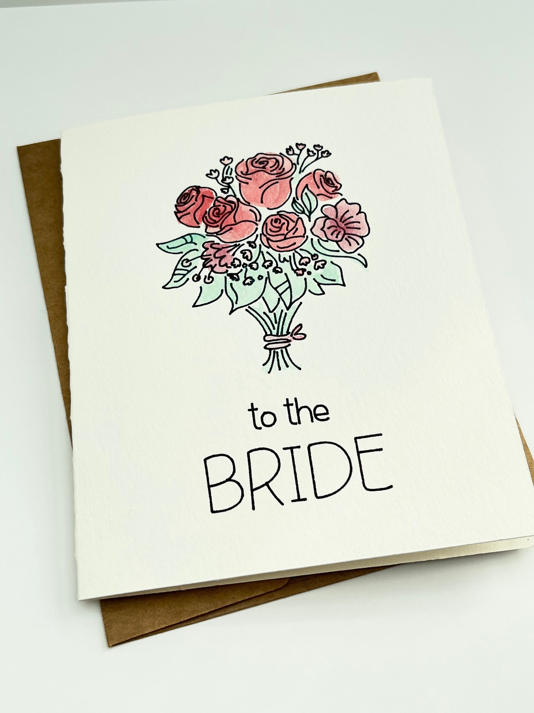 Bridal Shower Card Wedding Shower Card to the Bride - Etsy