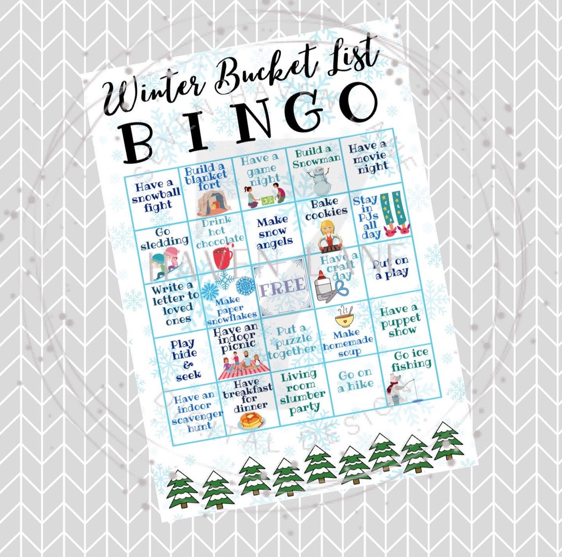 Winter Bucket List Bingo for Families - Etsy
