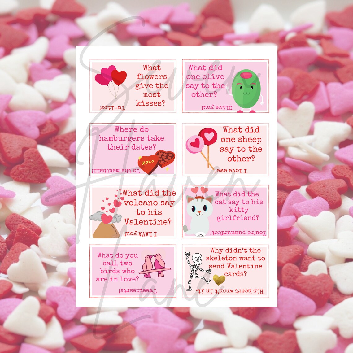 Valentines Day Printable Lunch Box Notes for Kids Lunchbox - Etsy