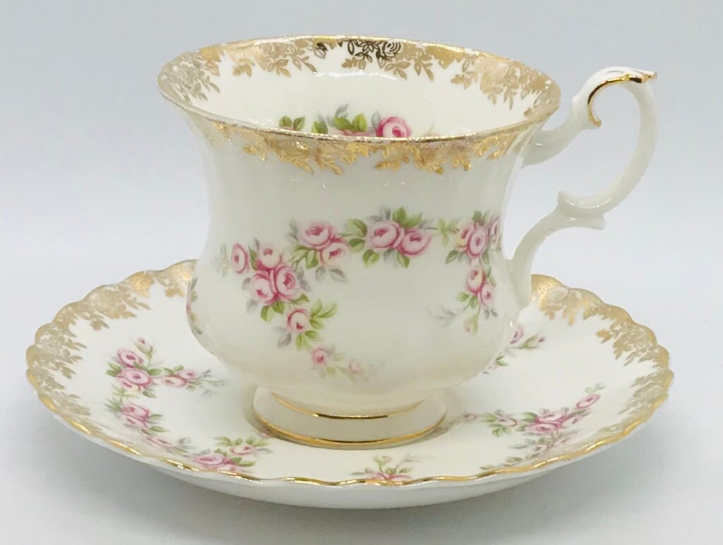 Pretty in Pink-Royal Albert Dimity Rose Small Teacup and | Etsy