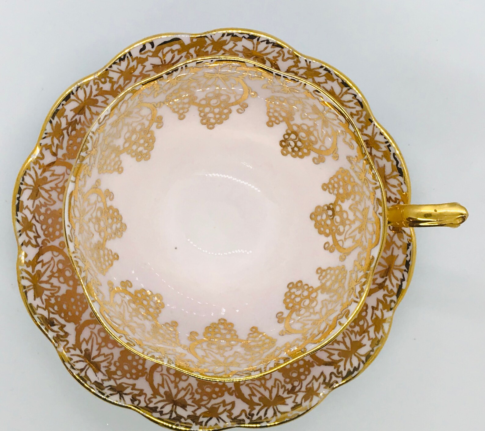 Pretty in Pink-royal Standard Pink and Gold Grape Motif | Etsy