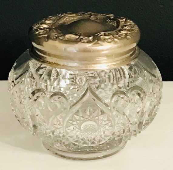 Pretty in Pink-cut Crystal Lidded Vanity Jar - Etsy