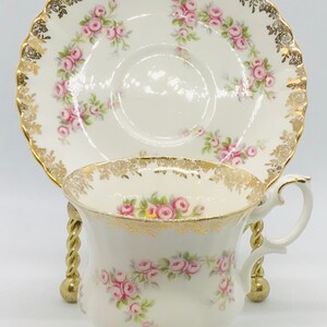 Pretty in Pink-royal Albert Dimity Rose Small Teacup and - Etsy