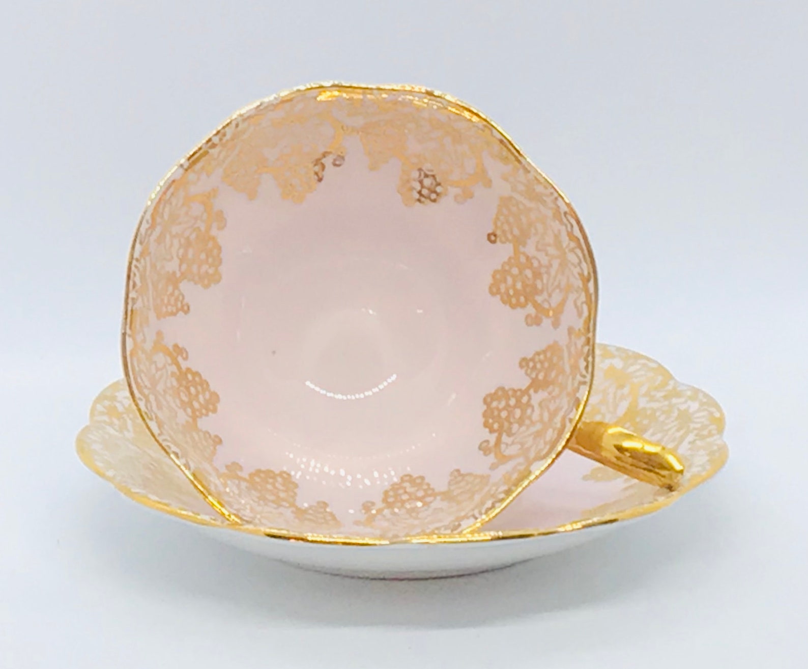 Pretty in Pink-royal Standard Pink and Gold Grape Motif | Etsy