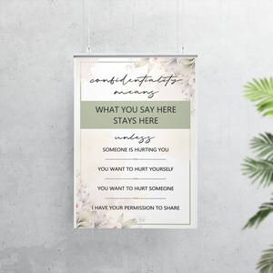 CONFIDENTIALITY OFFICE POSTER, Matte Poster, School Counselor, School ...