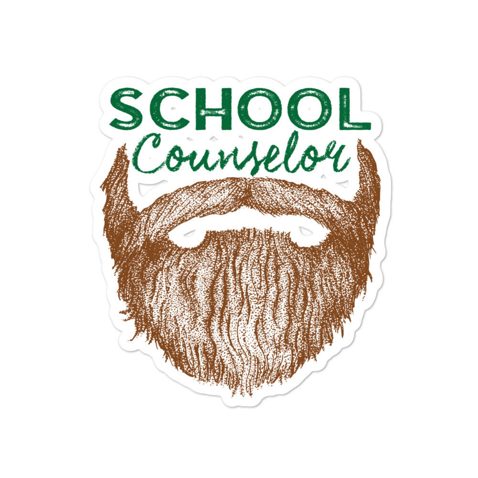 MANLY SCHOOL COUNSELOR Sticker Bearded School Counselor - Etsy