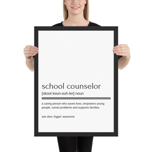 School Counselor Poster, Digital Download Motivational Gift Dictionary ...