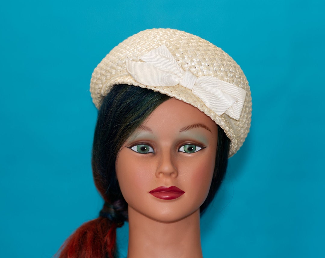 Vintage 1960s Straw Bubble Hat - Etsy