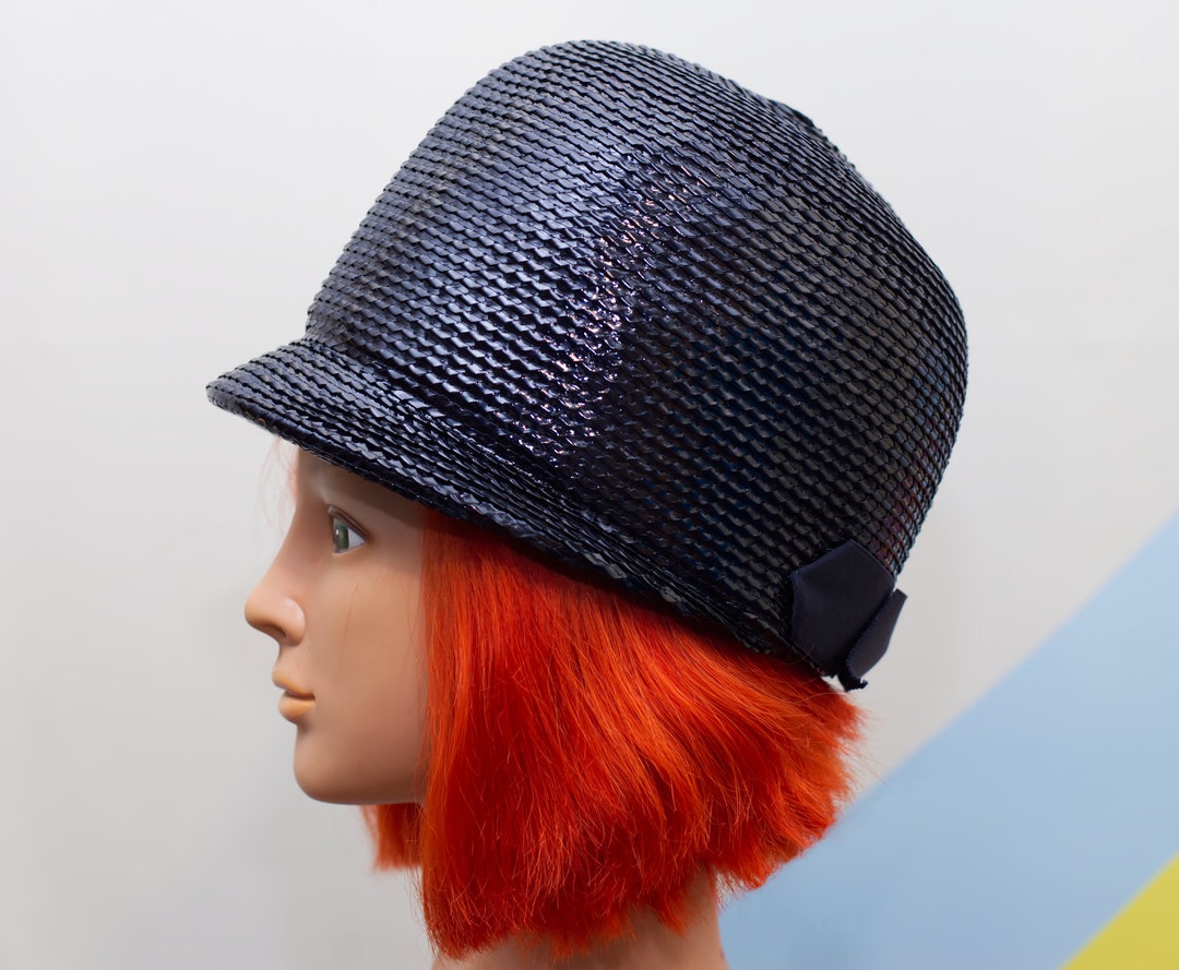 Vintage 1960s Mod Navy Bubble Hat - Etsy