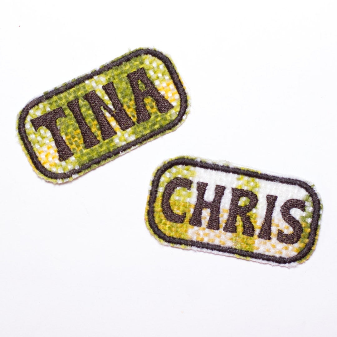 Retro Custom Name Patches Personalized Vintage 60s Fabric - Etsy