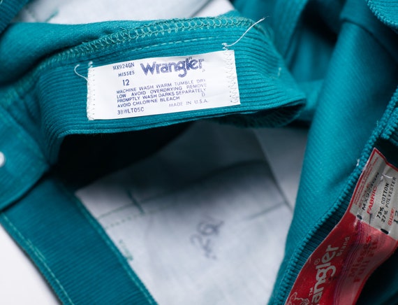 Rare Vintage 70s/80s NOS Teal Wrangler Cords | Small/… - Gem