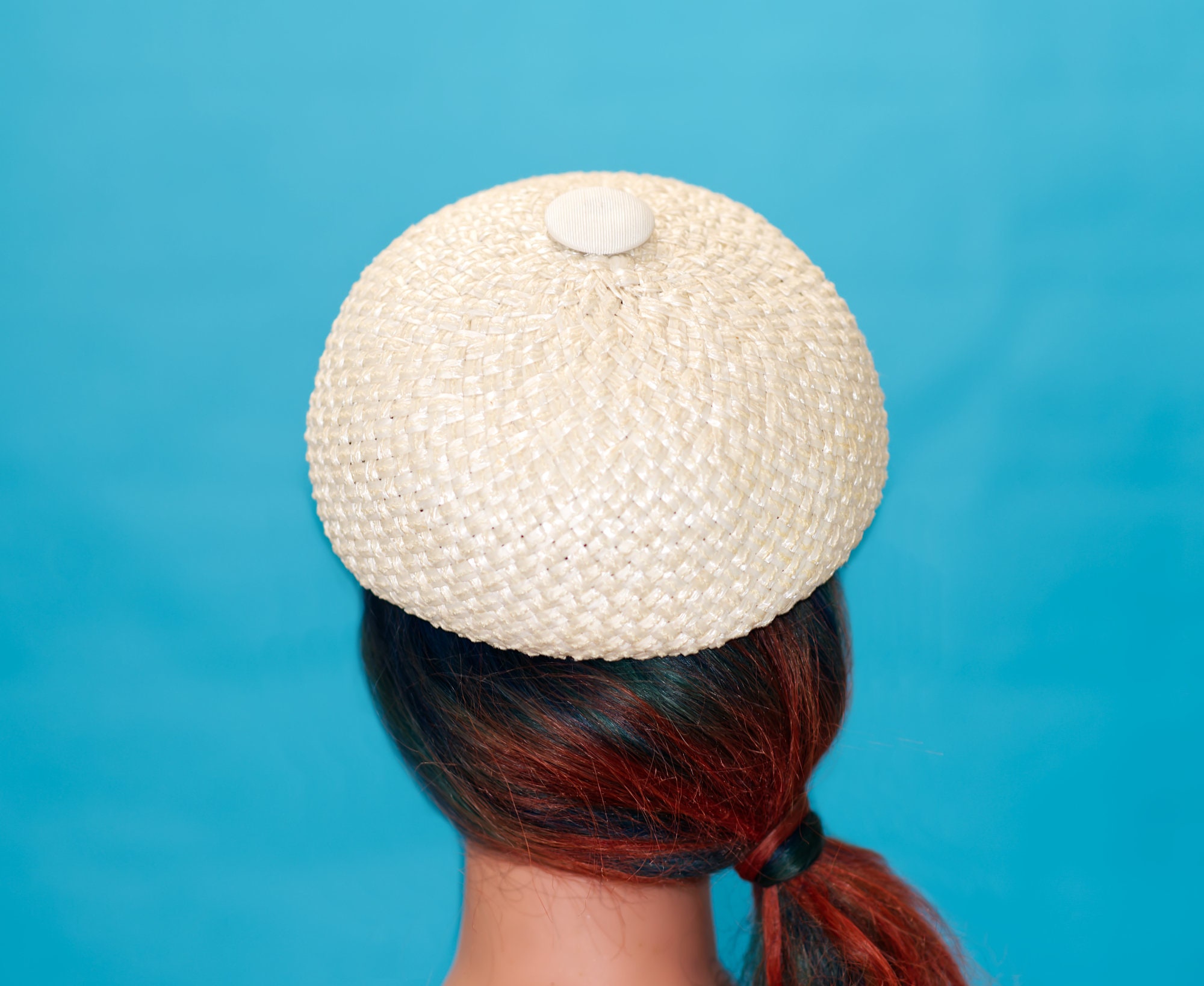 Vintage 1960s Straw Bubble Hat - Etsy
