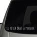 I'll Never Drive a Minivan Decal, Minivan Sticker, Car Decal, Car ...