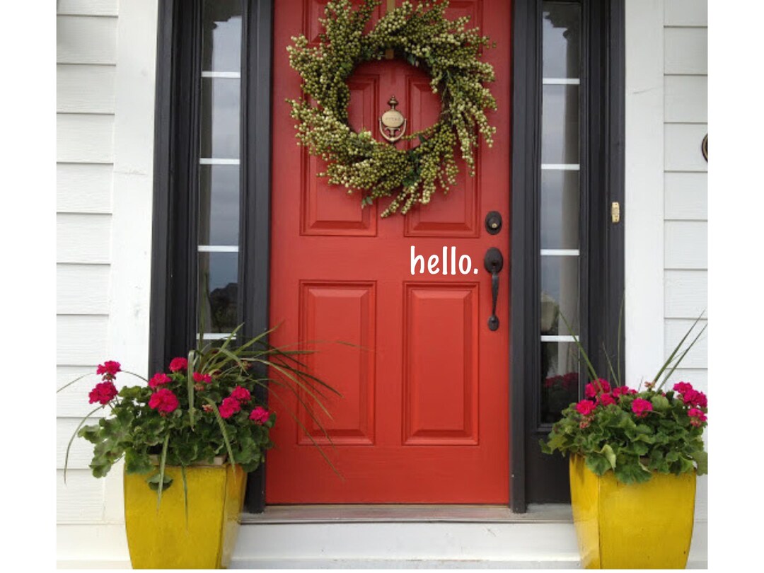 Hello Front Door Decal, Housewarming Gift - Etsy