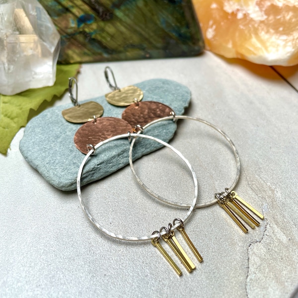 Metal Earrings - Etsy