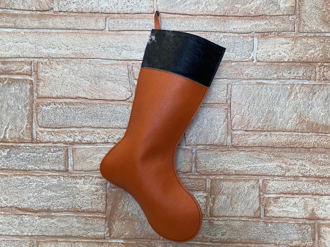 Genuine Basketball Leather Christmas Stocking - Etsy