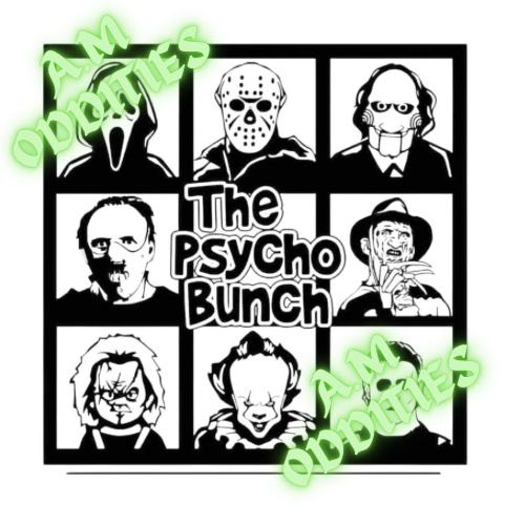 The Psycho Bunch Sticker Download - Etsy