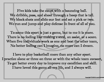 Football Players Poem Digital Download Athletes Poem Photo | Etsy