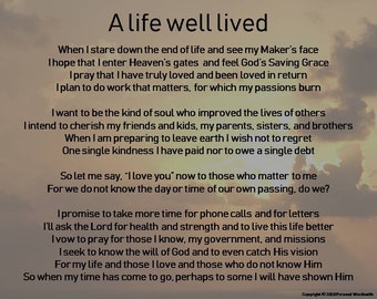 Funeral reading | Etsy