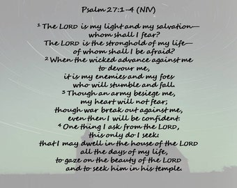 Psalm 27 4 | Etsy