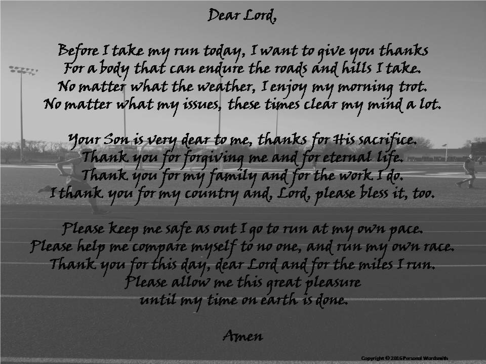Runner's Prayer Digital Print, Christian Runners Poem Download, Prayer ...