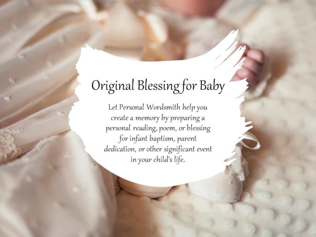 Custom Prayer for Infant Baptism, Personalized Poem of Parent Dedication, Original Blessing for ...