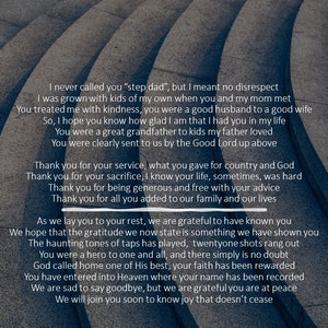 Tribute to Deceased Step Father, Printable Home Going Poem, Poetry for ...