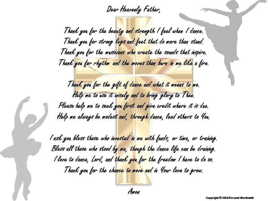 The Dancer's Prayer Digital Print Dancer's Poem - Etsy