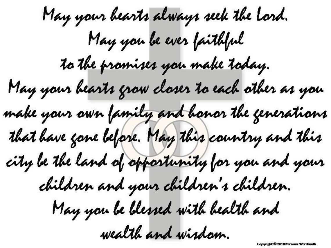Christian Wedding Blessing Print, Biblical Marriage Blessing Download ...