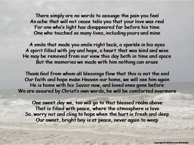 Celebration of Life Poetry Download, Funeral Poem Print, Eulogy Reading ...