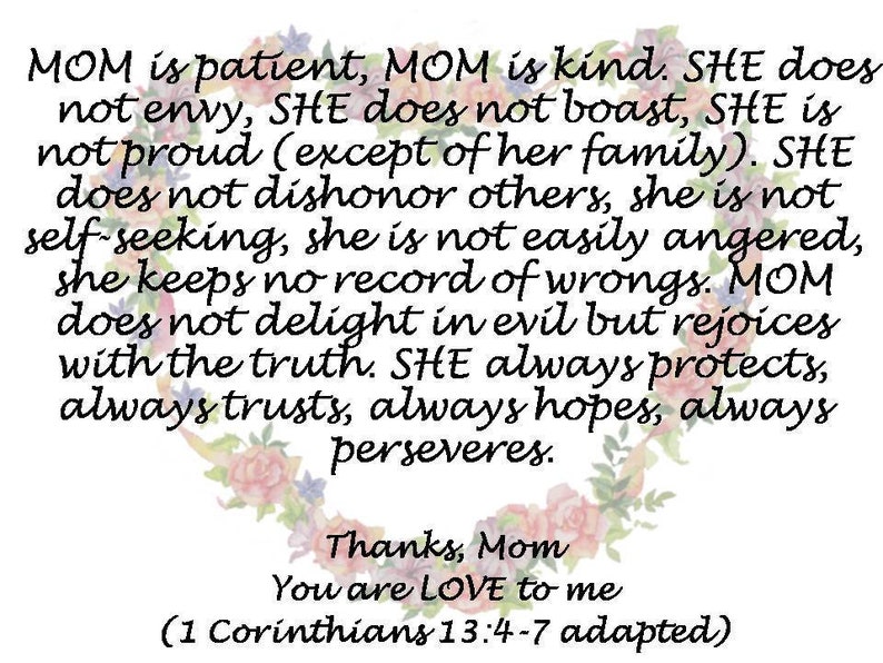 Honoring a Christian Woman on Mother's Day With Scripture Based Print ...