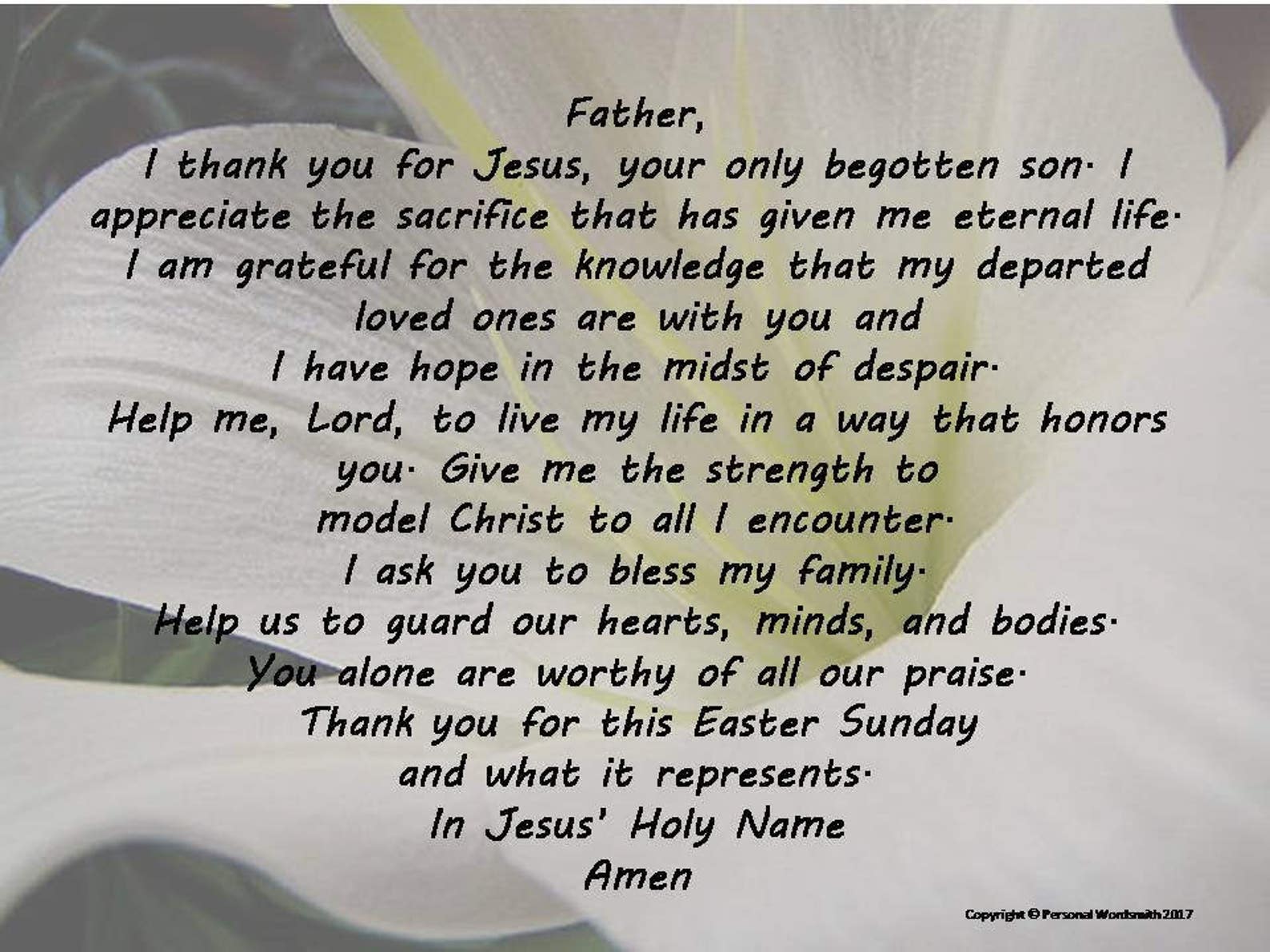 Easter Prayer Digital Print, Downloadable Palm Sunday Reading ...