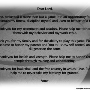 Basketball Prayer - Etsy
