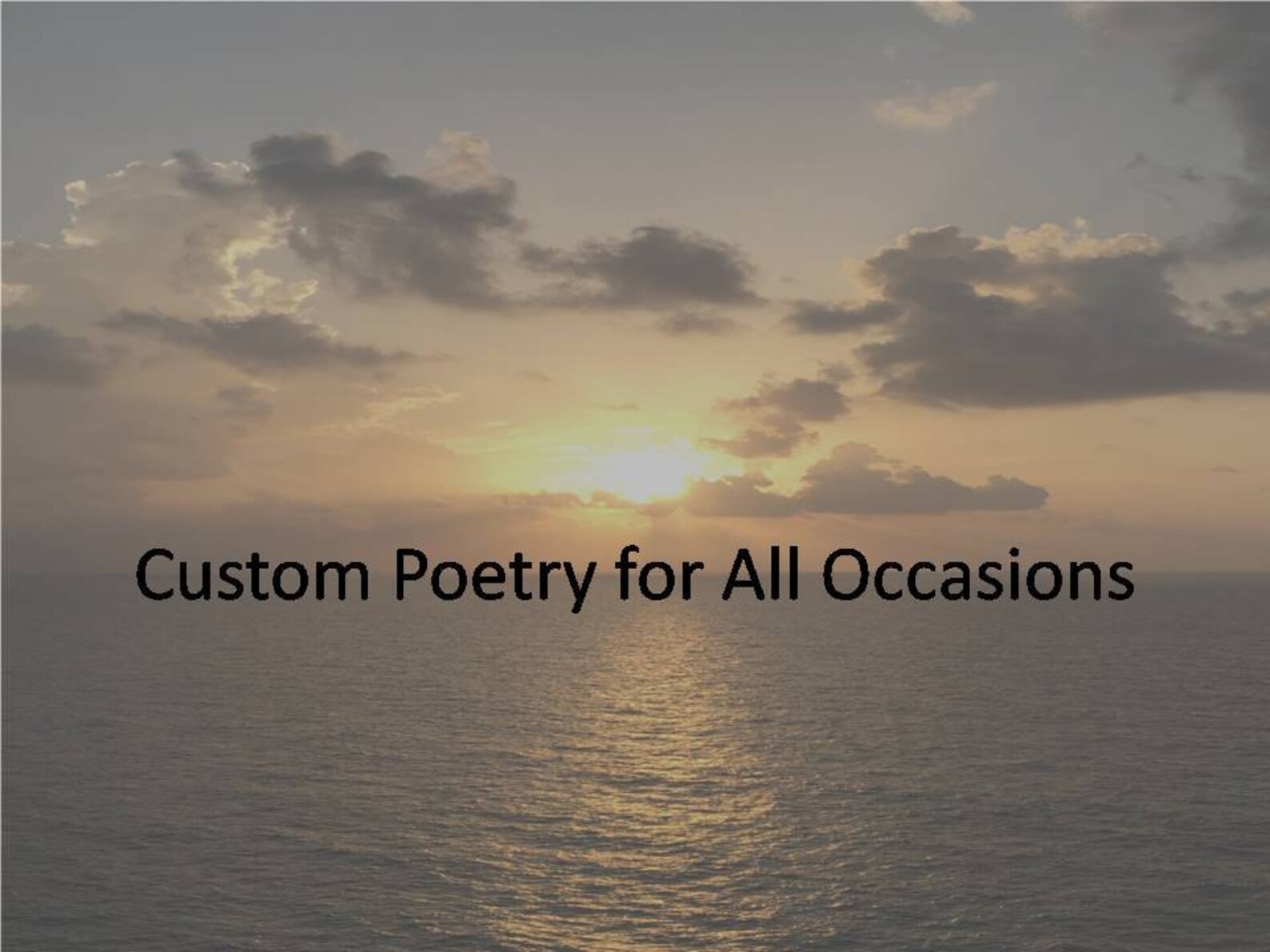Custom Poetry for All Occasions, Personalized Rhyming Verses, One of a ...