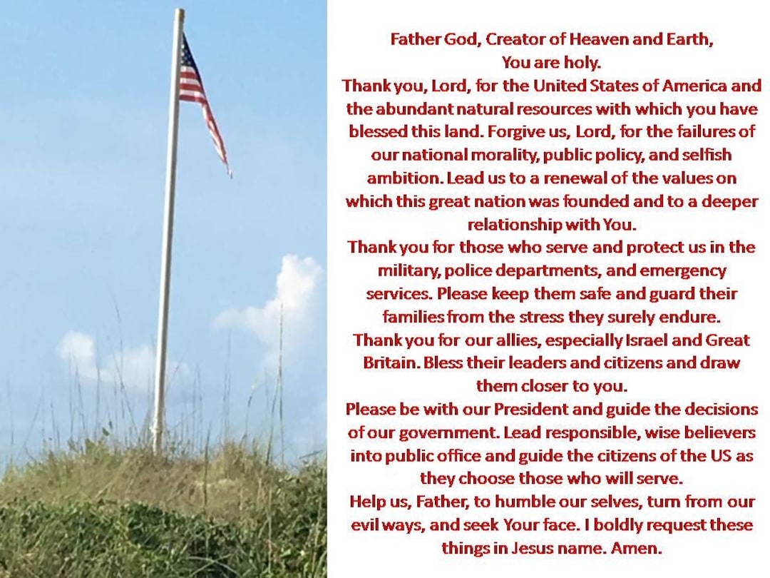 Prayer For The Usa Patriotic Blessing Veteran S Day Memorial Holiday