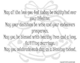 Wedding Toast Prayer | Etsy