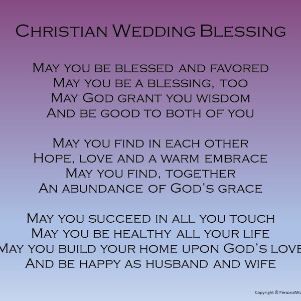 Wedding Toast Prayer - Etsy