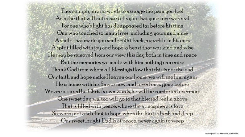 Celebration of Life Poetry Download, Funeral Poem Print, Eulogy Reading ...
