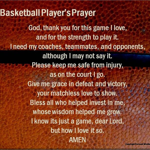 Basketball Prayer - Etsy