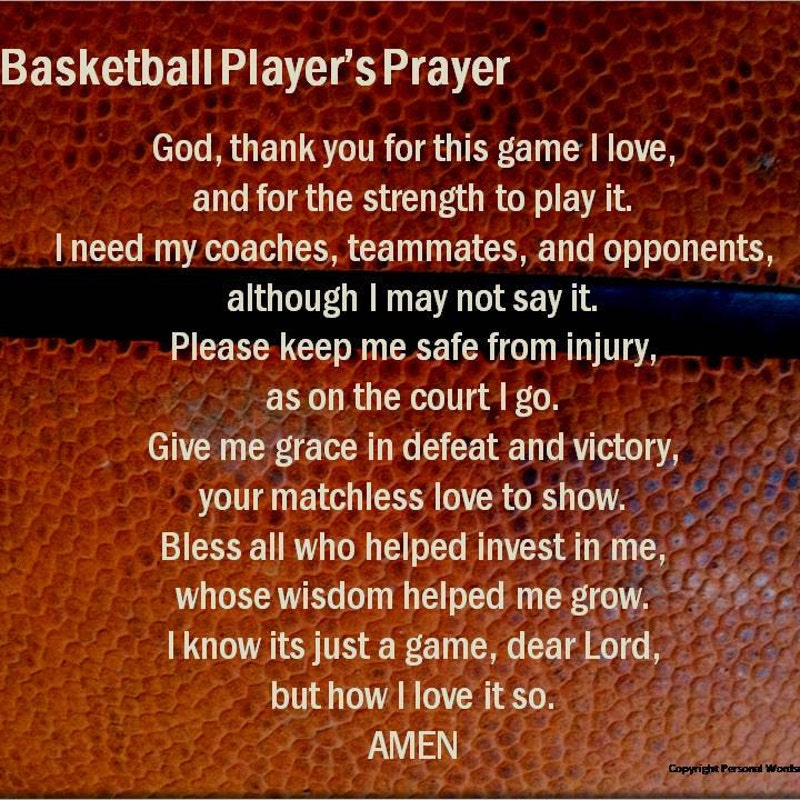 Basketball Prayer - Etsy