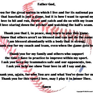 Baseball Prayer Digital Print, Download Christian Baseball Prayer ...