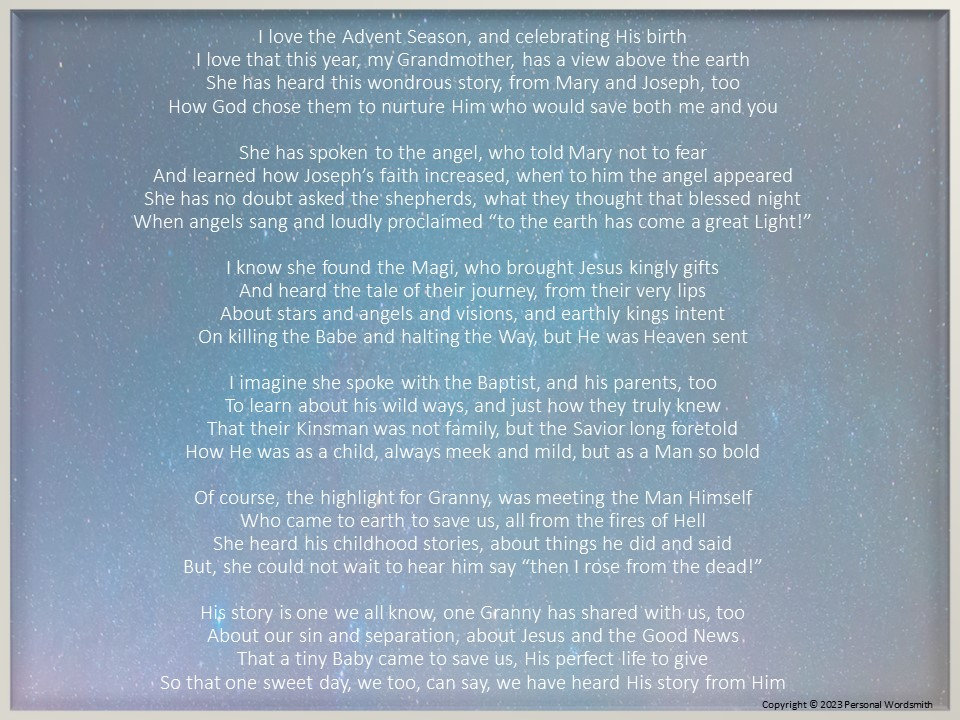 First Christmas in Heaven Poem, Instant Download Christian Advent, Hope ...