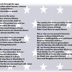 Veterans Day Poetry, Unsung Heroes History Rhyme, Memorial Day ...