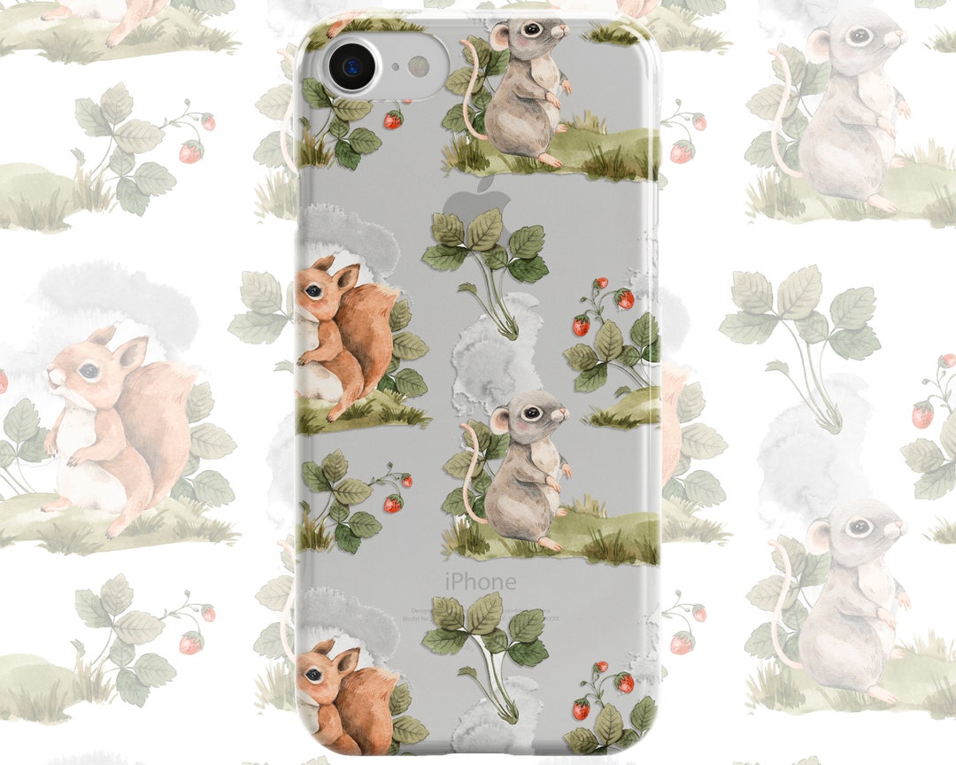 Squirrels and Forest Clear Phone Case Design for Iphone Cases - Etsy