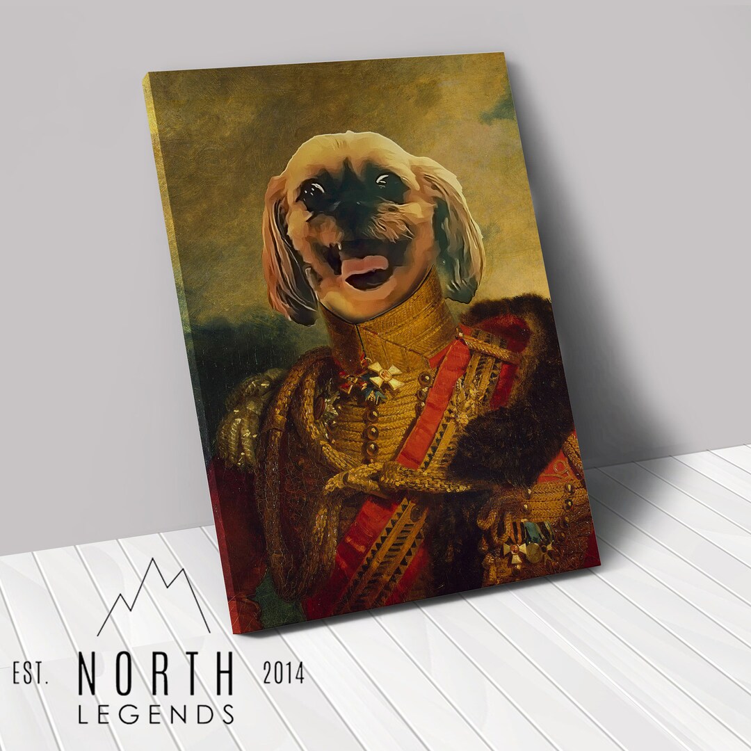 Custom Pet Canvas, Pet Portraits, the Red Baron Pet Portrait ...